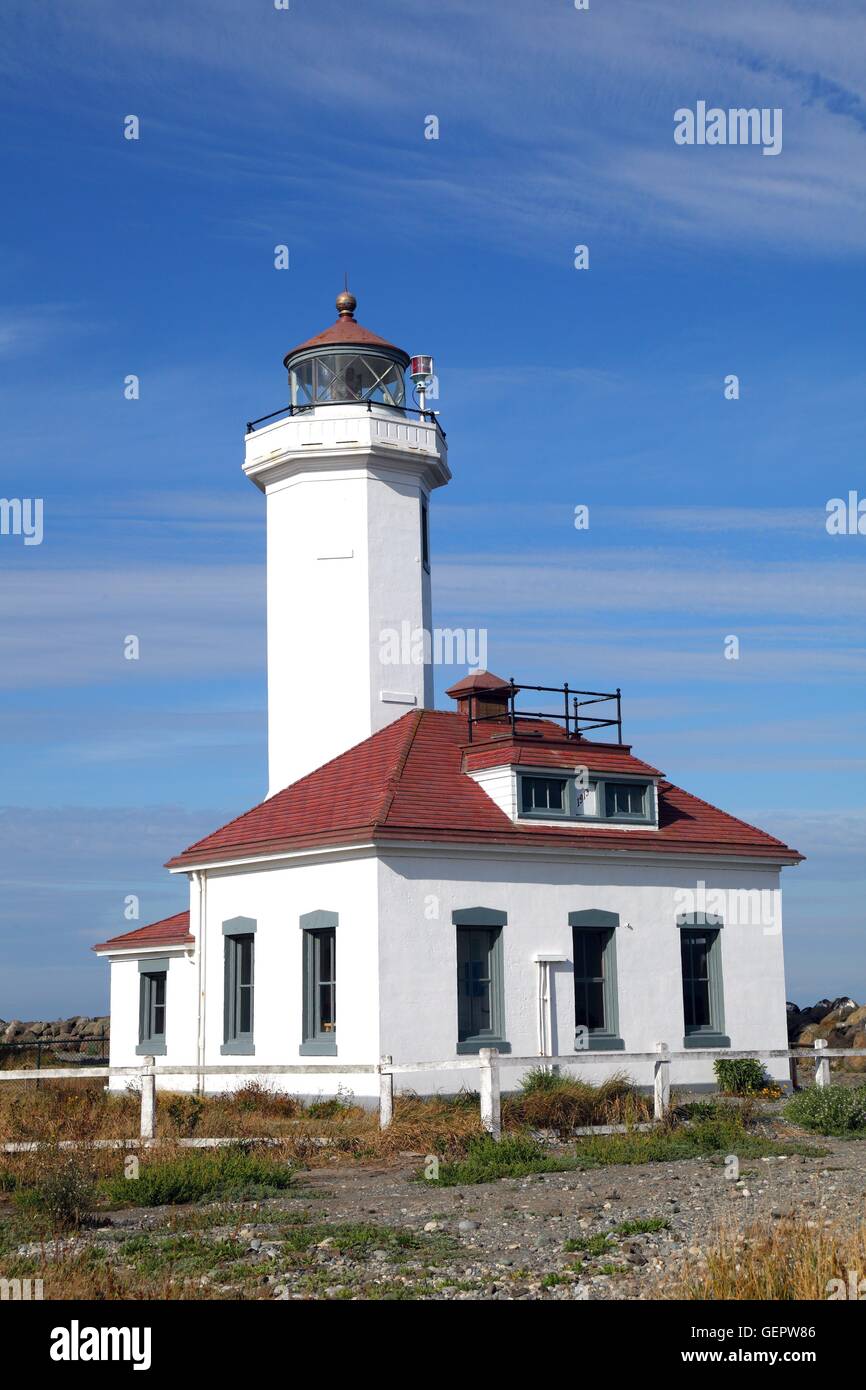 geography / travel, USA, Washington, Point Wilson Light 1879, Port ...