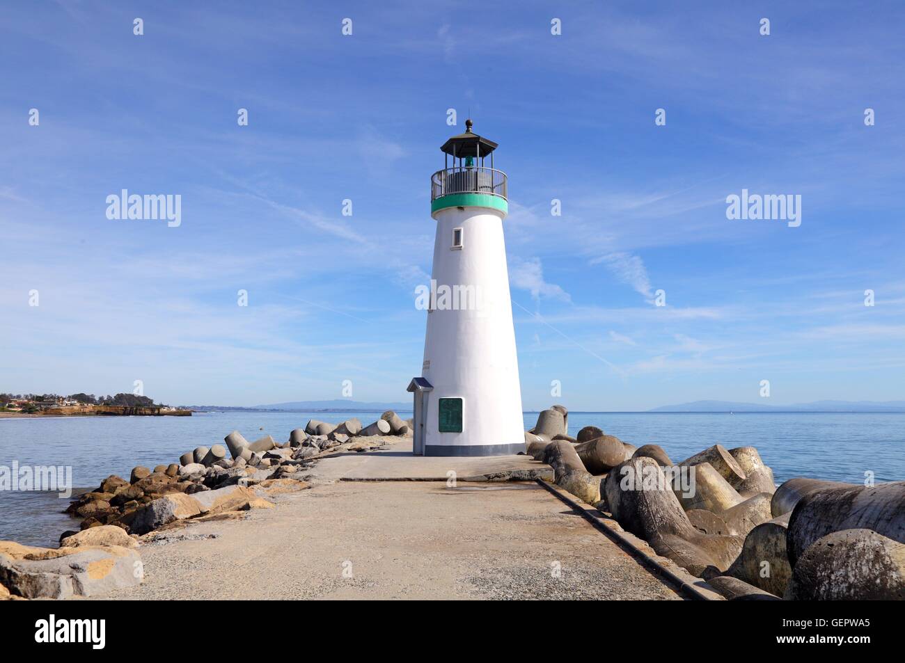 geography / travel, USA, California, Santa Cruz Breakwater (Walter ...