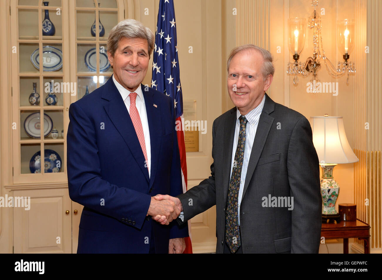 Secretary Kerry Poses for a Photo With Senior Adviser Timbie Before ...