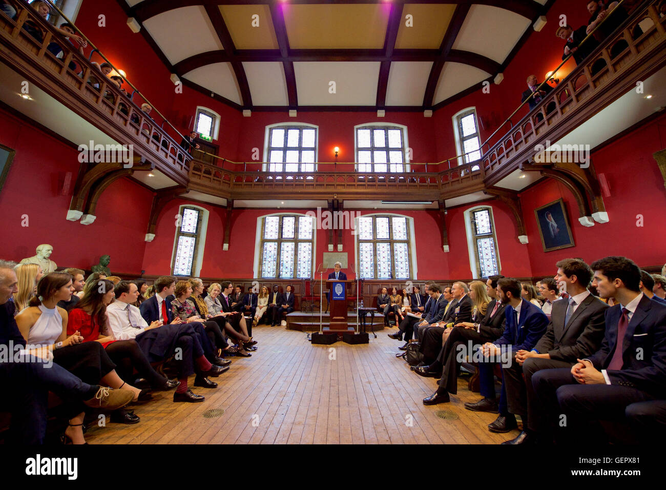 Secretary Kerry Stands in the Debating Chamber Before Delivering a ...