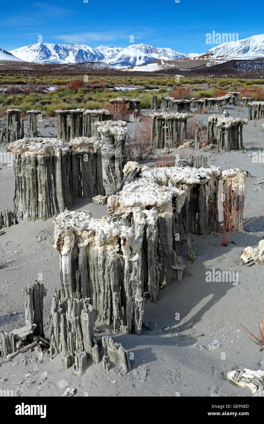 geography / travel, USA, California, Sand Tufa, Navy Beach, Mono Lake ...