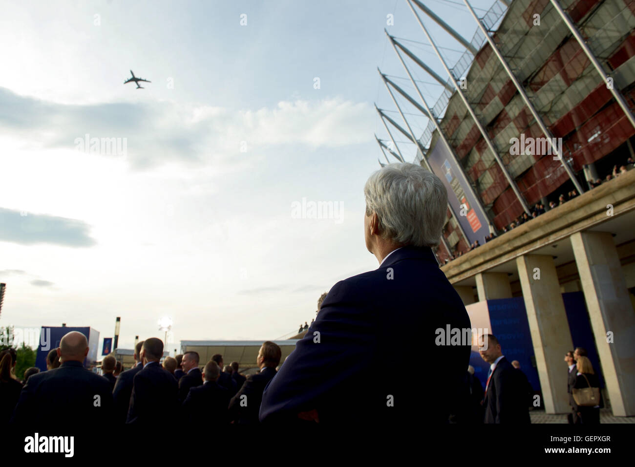 Secretary Kerry Watches a NATO Airborne Warning and Control Systems ...
