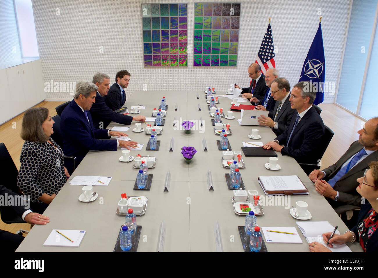 Secretary Kerry, Assistant Secretary Nuland Sit With NATO Secretary ...