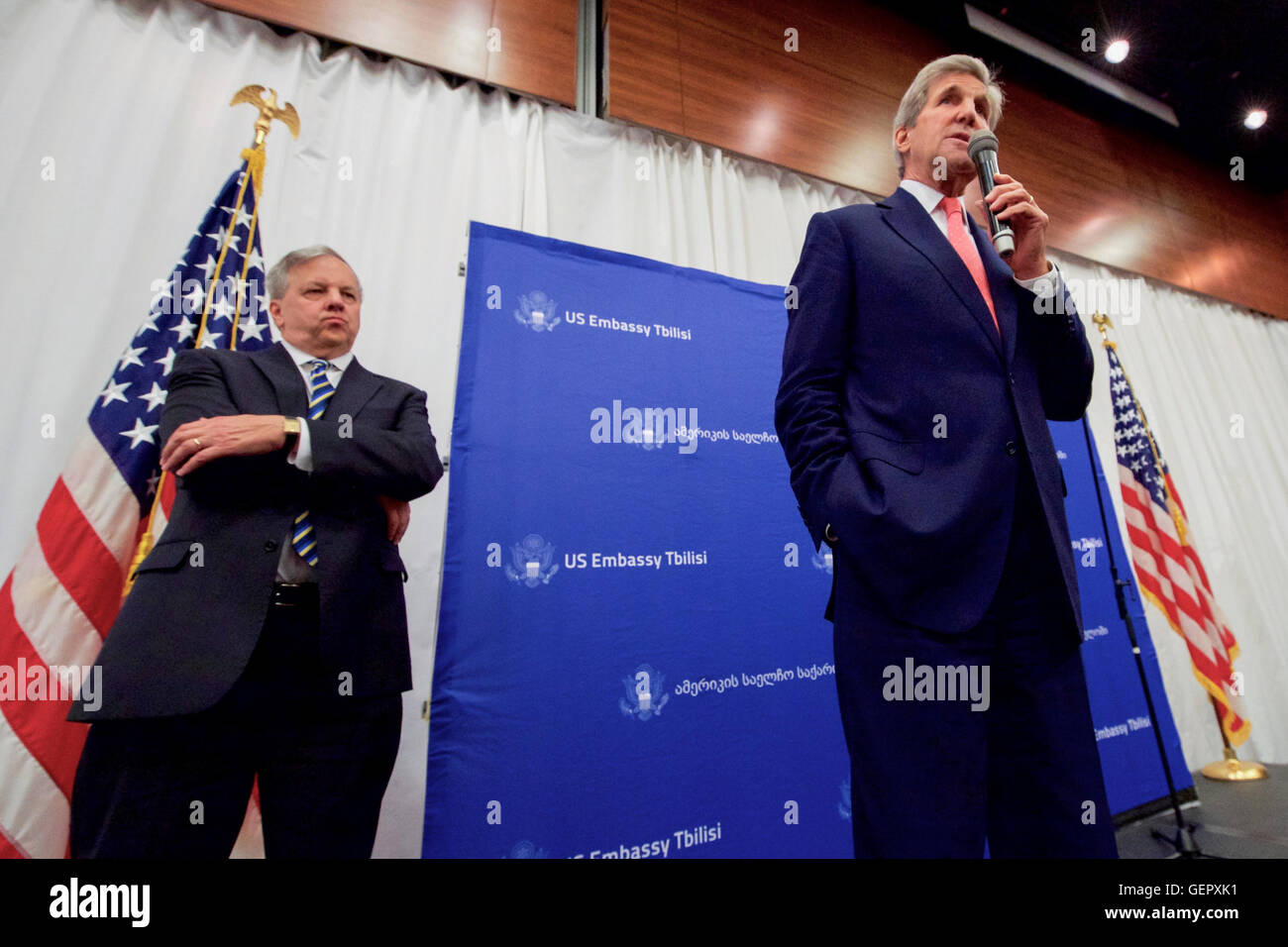 Secretary Kerry, joined by Ambassador Kelly, Addresses Staff and Family ...