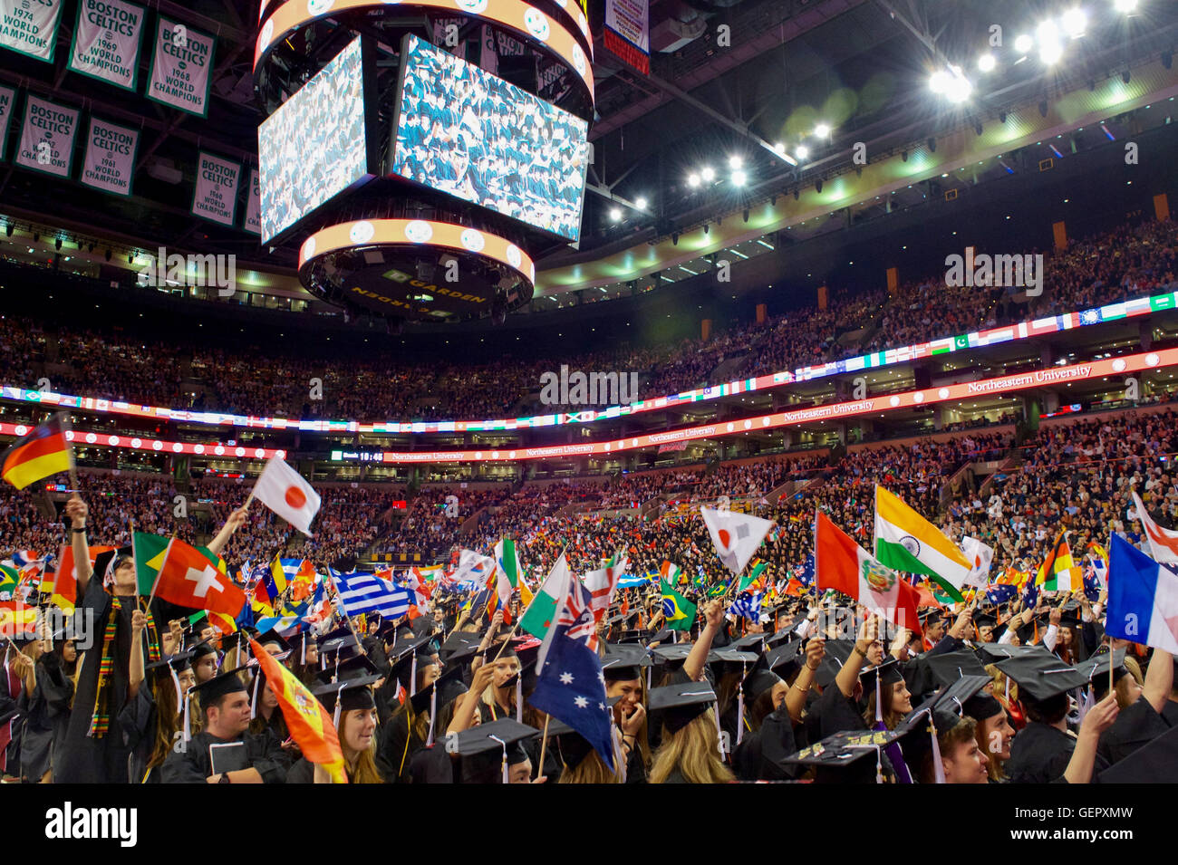 Students Wave Their National Flags Before Secretary Delivering the ...