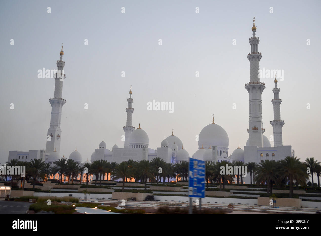 The Sheikh Zayed Grand Mosque Is Pictured as Secretary Kerry Travels to ...