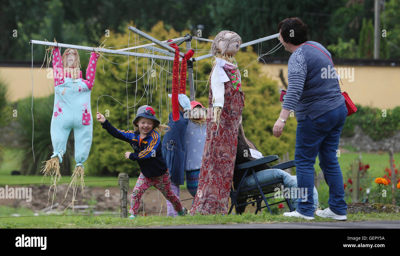 Members of the public at the Durrow Scarecrow Festival, which takes ...