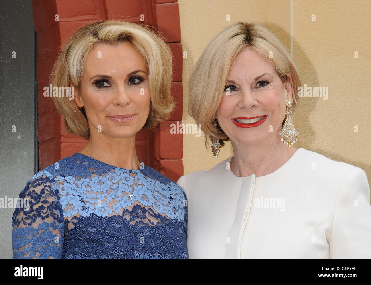 Tina Moore (right) the widow of world Cup winning captain Bobby Moore ...