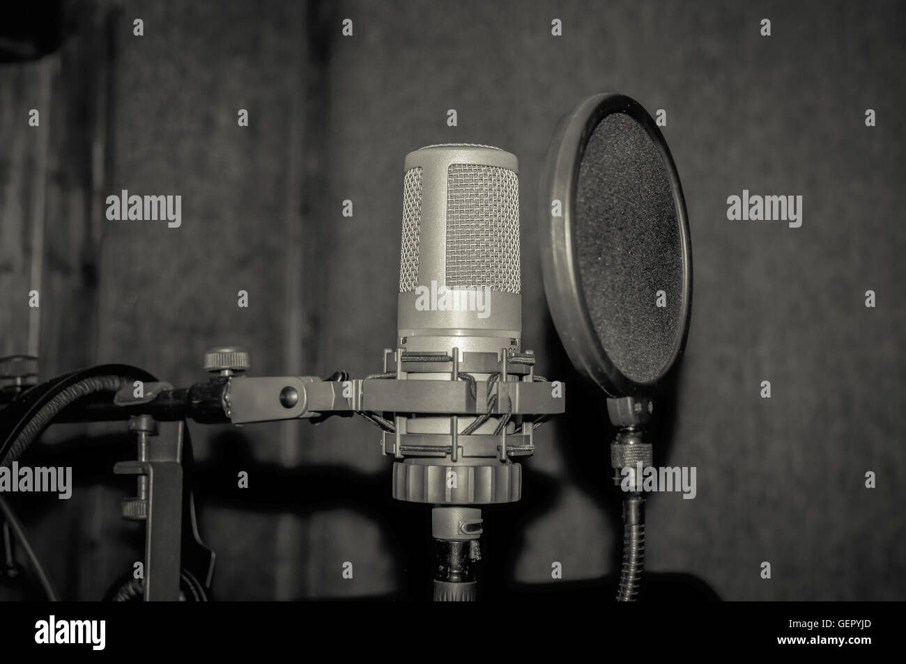 Professional condenser studio microphone Stock Photo - Alamy