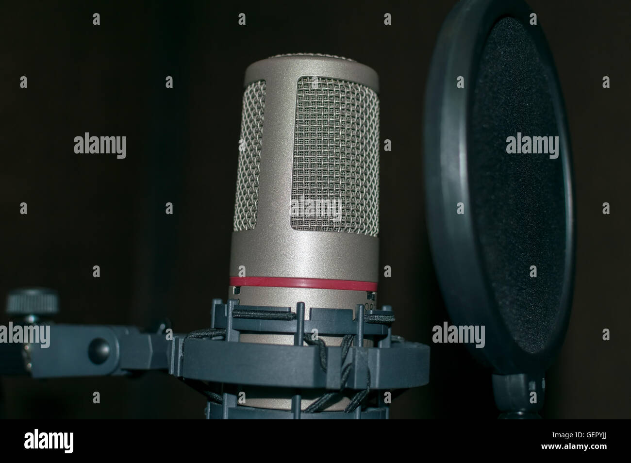 Professional condenser studio microphone Stock Photo - Alamy