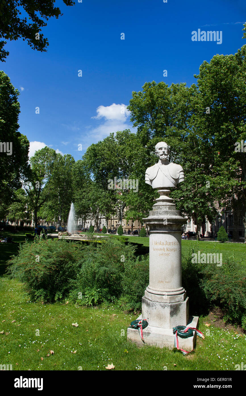 Croatia, Zagreb, Old town, Statues in Park Zrinjevac Stock Photo - Alamy