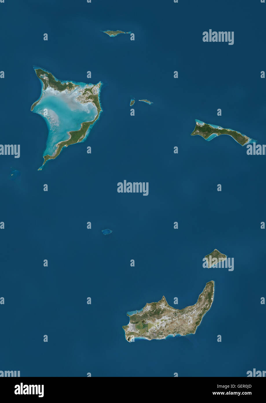 Satellite view bahamas southern islands hi-res stock photography and ...