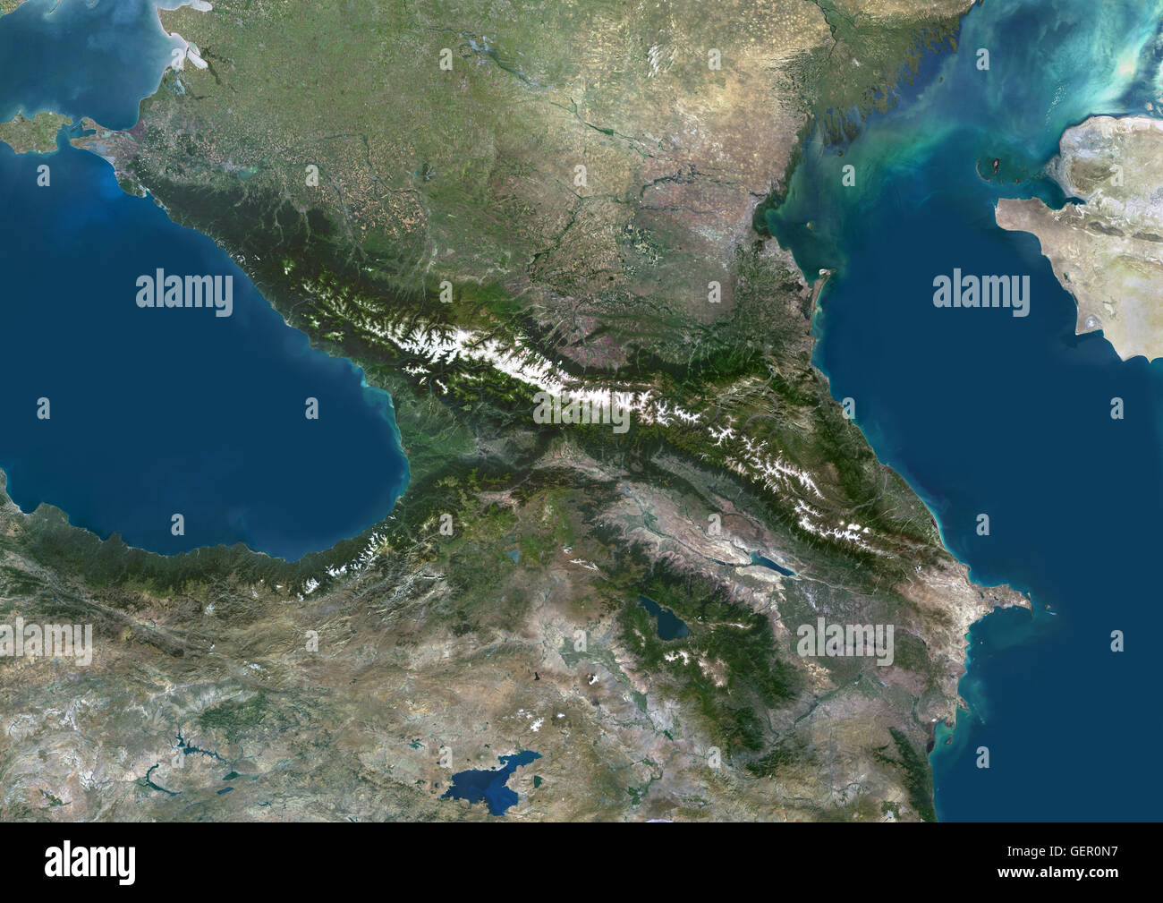 Caspian sea satellite image hi-res stock photography and images - Alamy