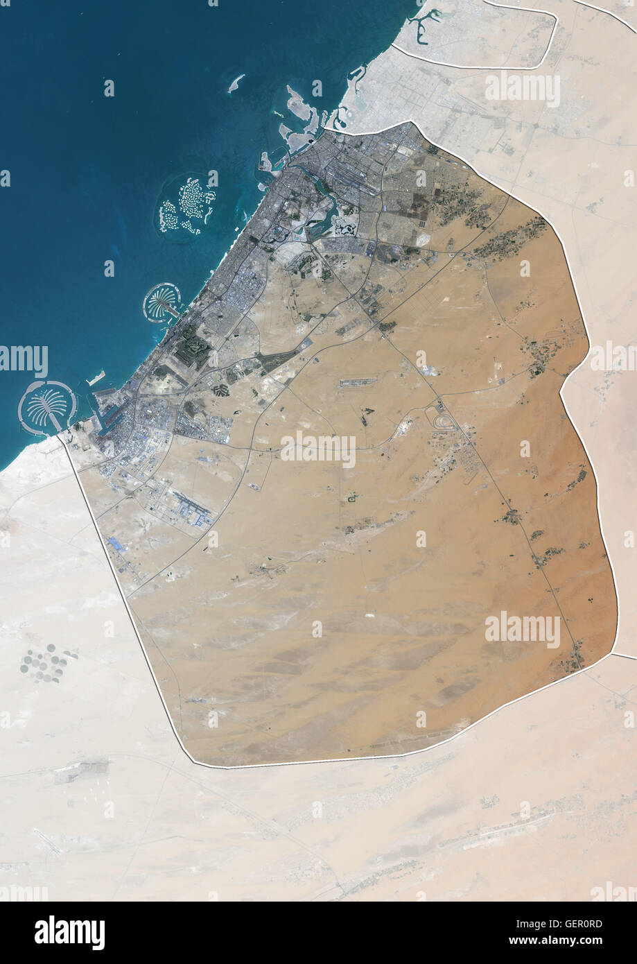 Satellite map of dubai hi-res stock photography and images - Alamy