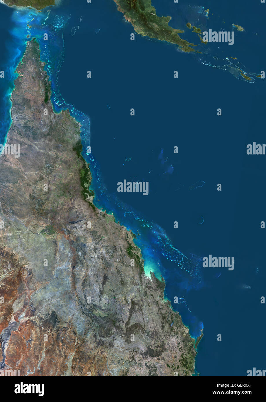 Great barrier reef map hi-res stock photography and images - Alamy