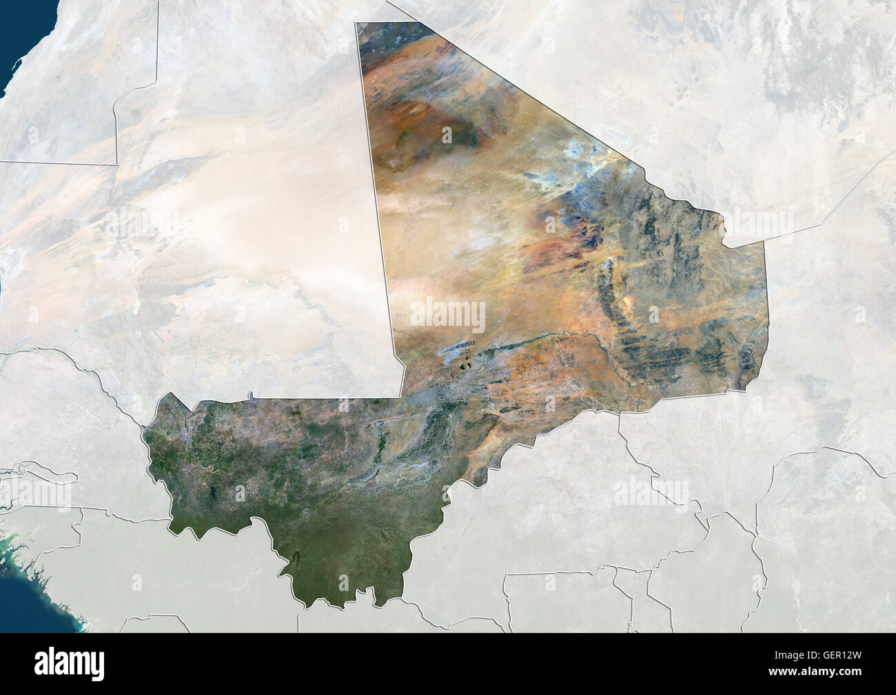 Mali map of africa hi-res stock photography and images - Alamy