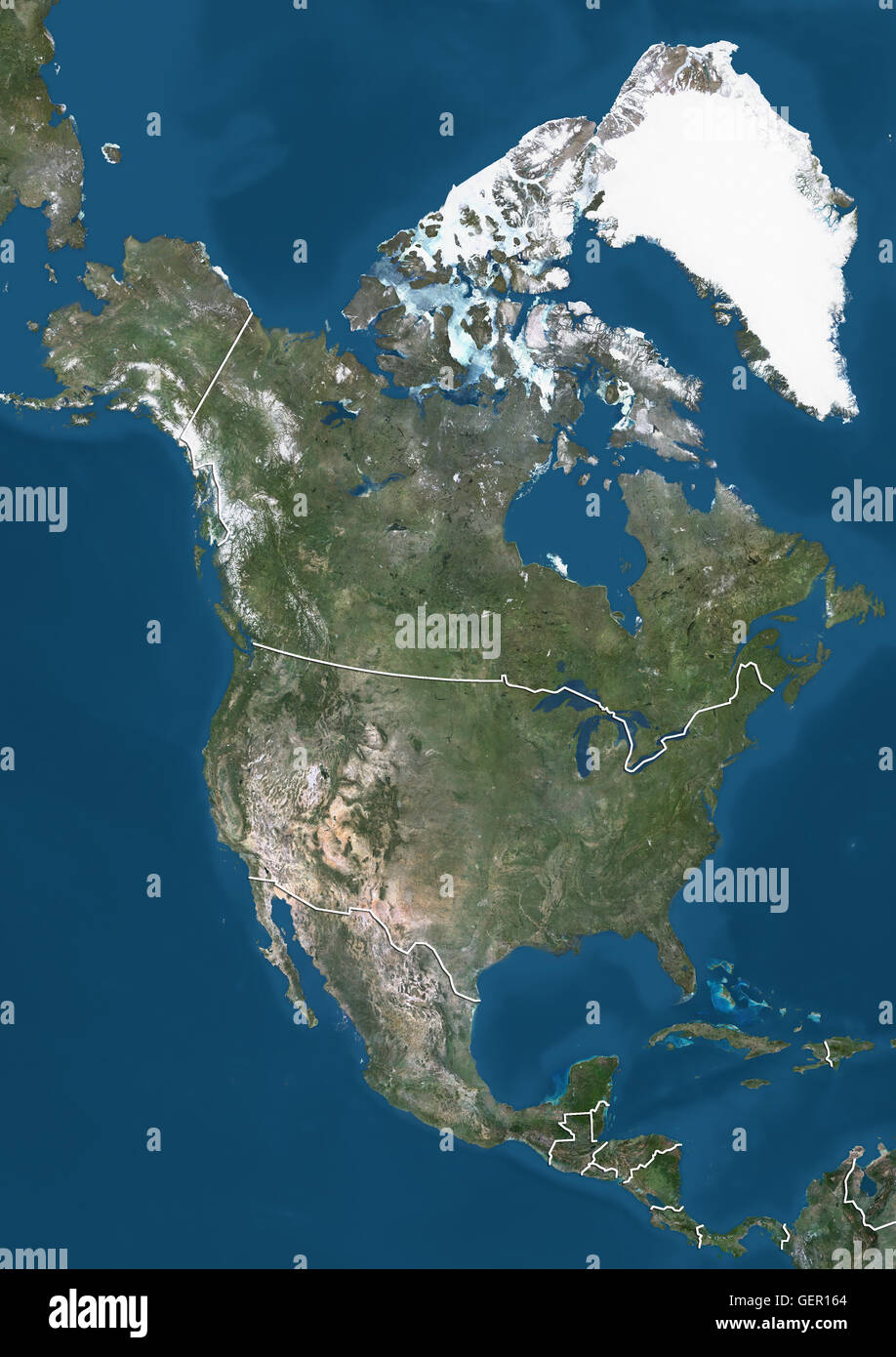 North America Satellite Map North America Satellite Map