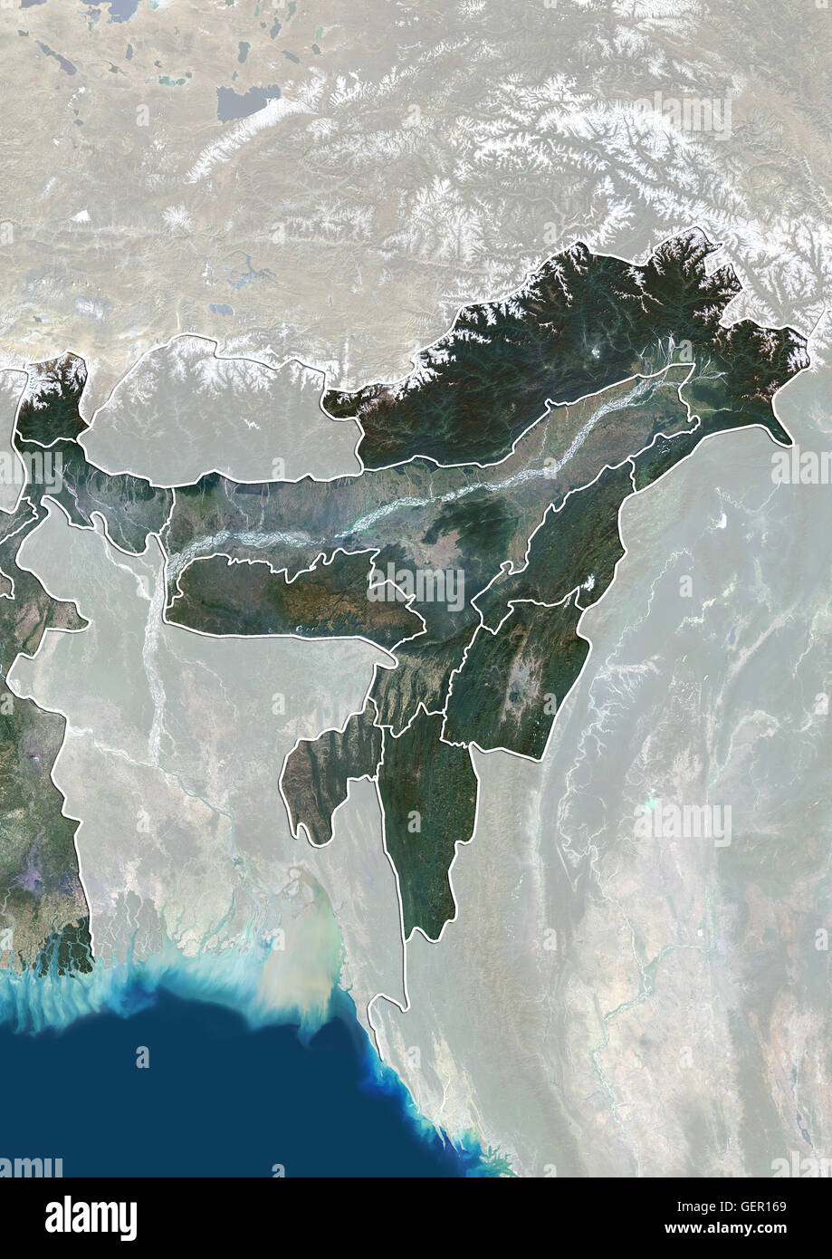 India map with states hi-res stock photography and images - Alamy