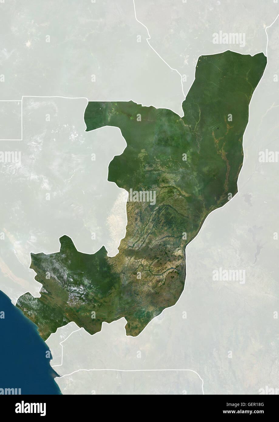 Congo map hi-res stock photography and images - Alamy