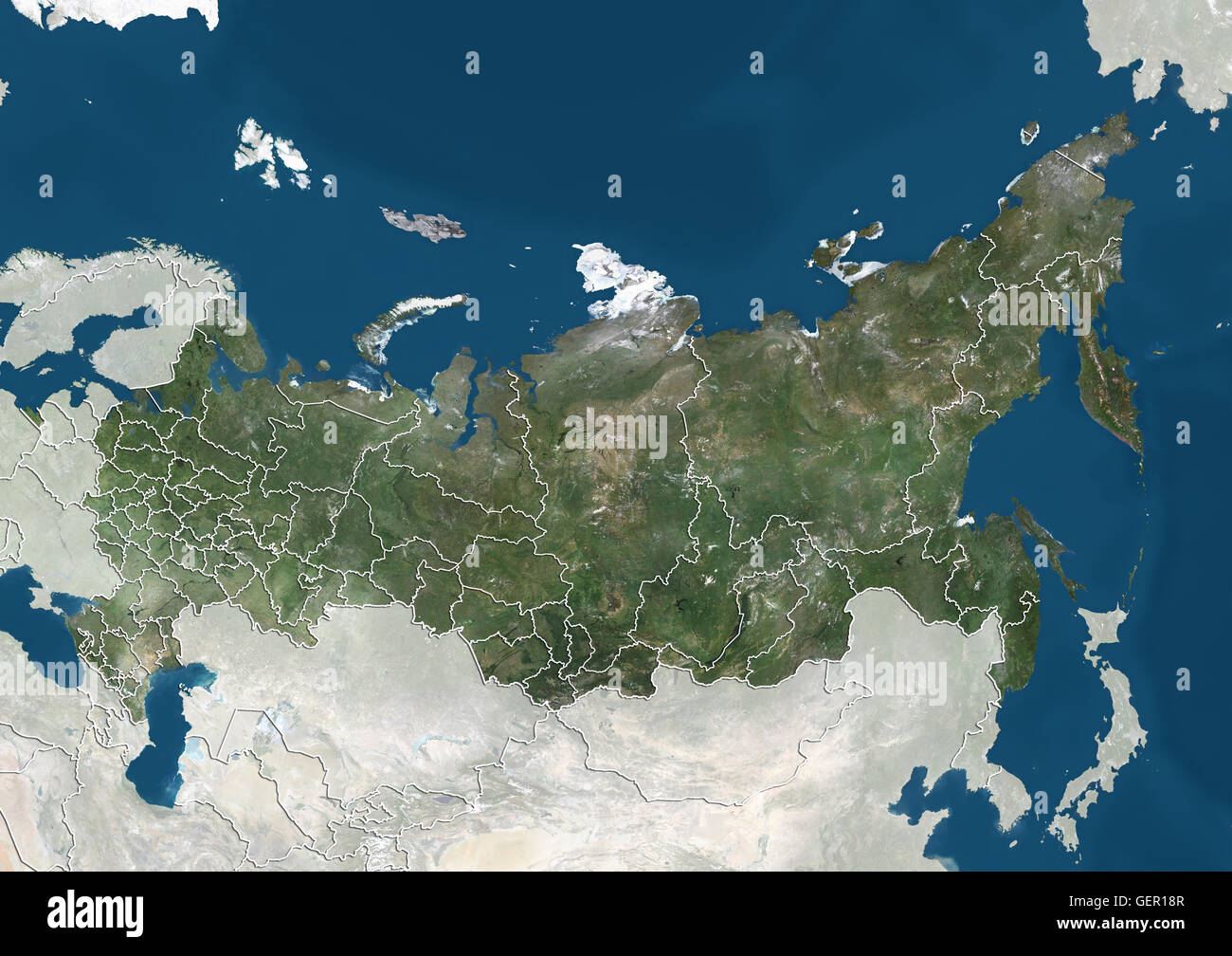 Russian boundaries map hi-res stock photography and images - Alamy