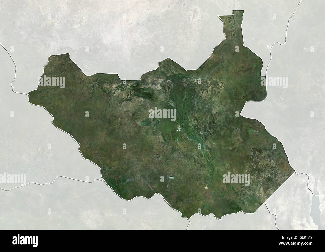 South sudan map hi-res stock photography and images - Alamy