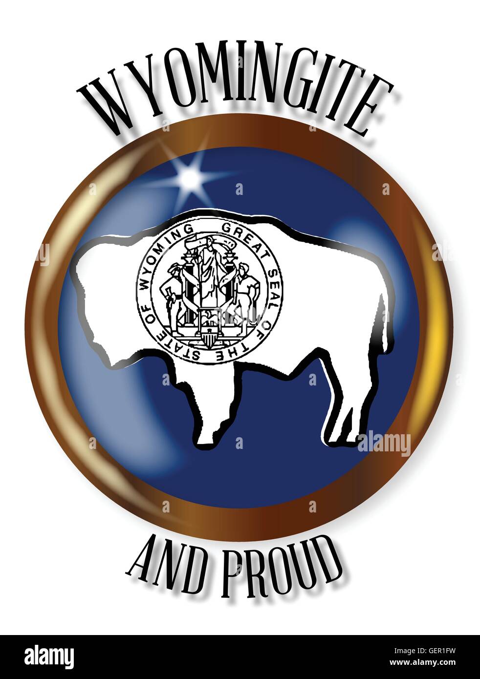 Wyoming icon vector vectors hi-res stock photography and images - Alamy