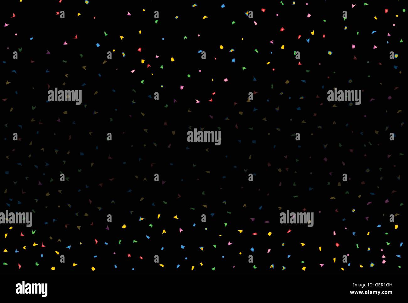 Black and faded falling confetti party background Stock Vector Image ...