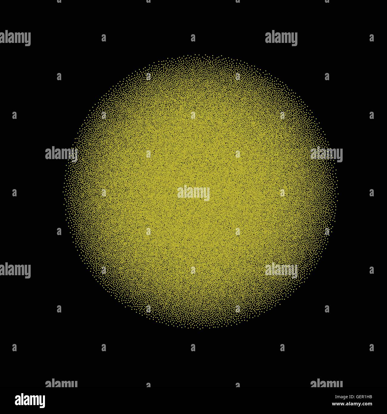 A sphere made of small dots over a black background Stock Vector Image ...