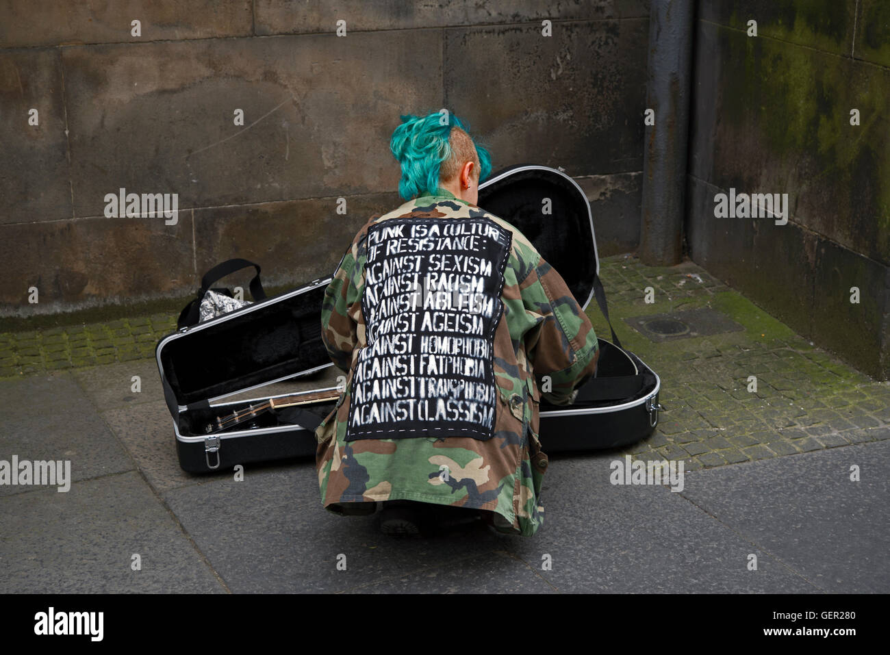 Back View Young Female Punk High Resolution Stock Photography and ...