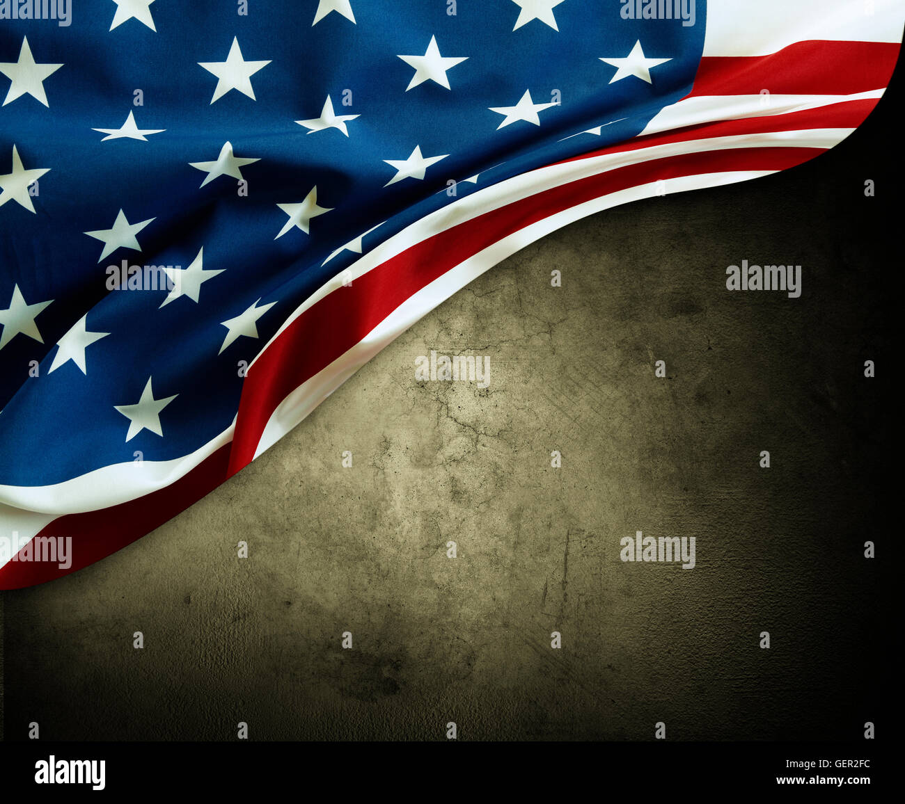 American flag on brown background Stock Photo - Alamy