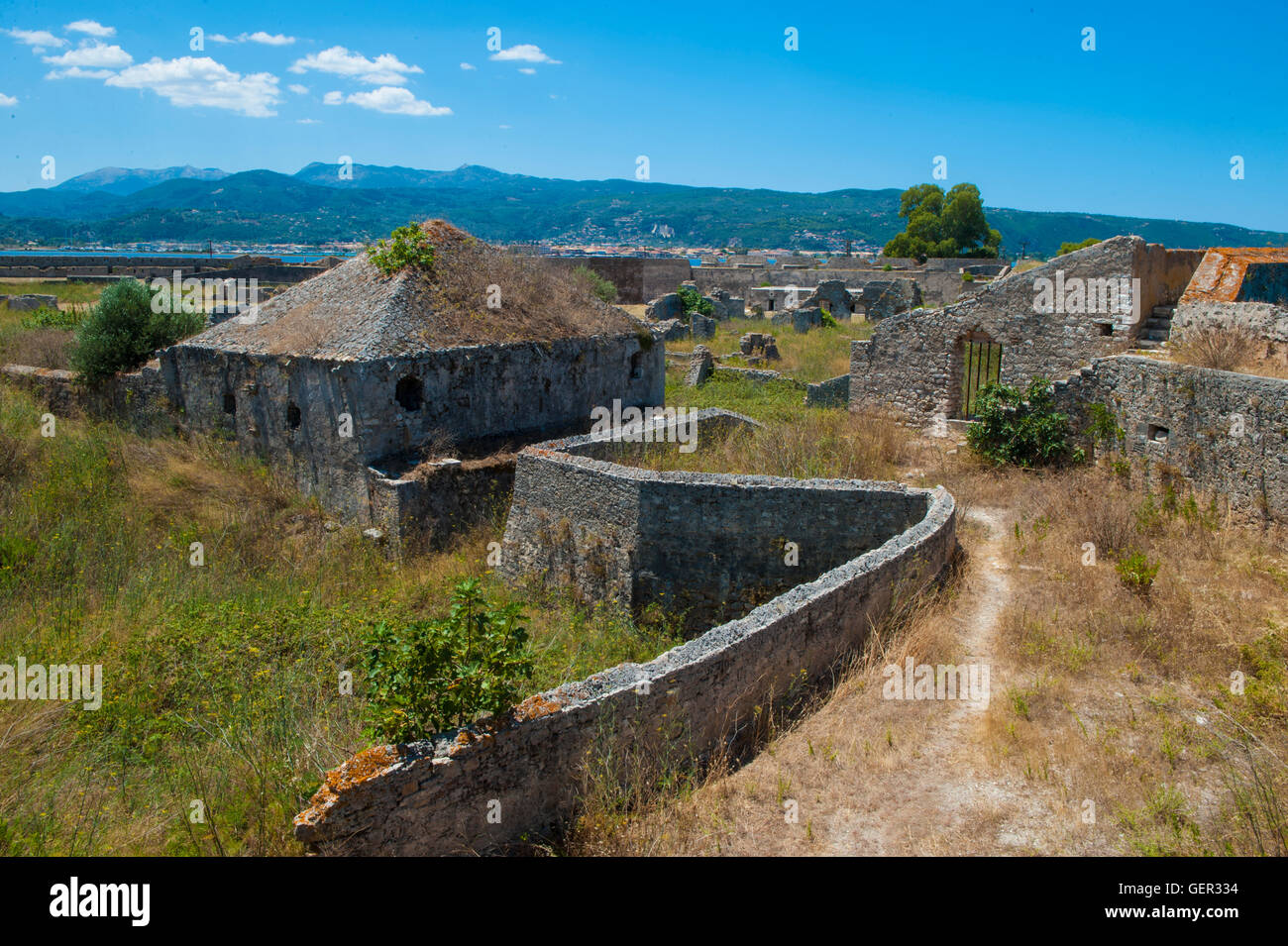 The venetian castle of agia mavra lefkada lefkas hi-res stock ...