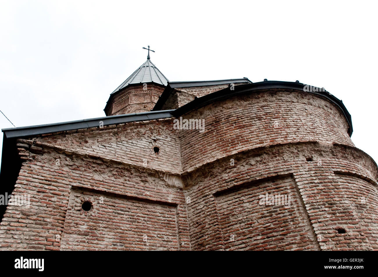 Historic Georgian Orthodox church with brick architecture and dome in ...