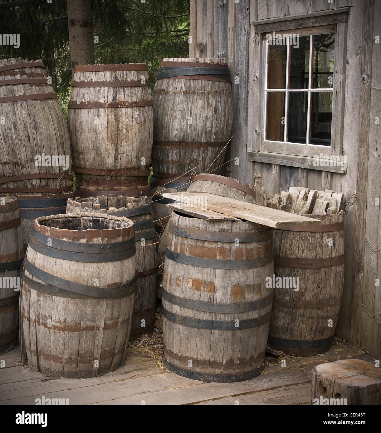 Old barrels hi-res stock photography and images - Alamy