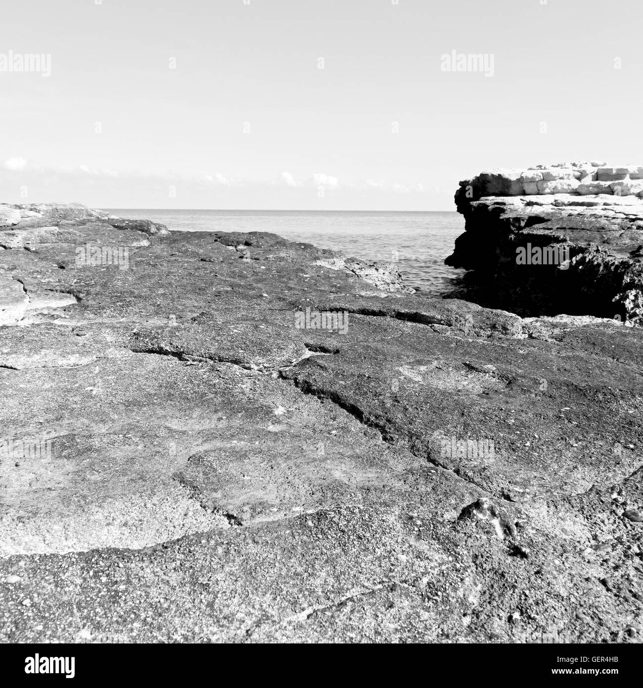 relax near sky in oman coastline sea ocean gulf rock and beach Stock ...