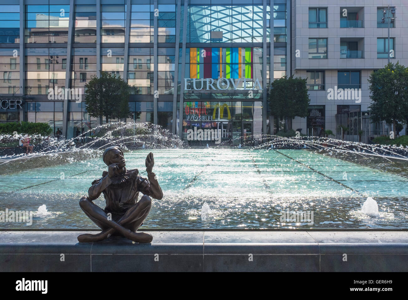 Eurovea shopping mall, Bratislava, in a summer sunny day Stock Photo ...