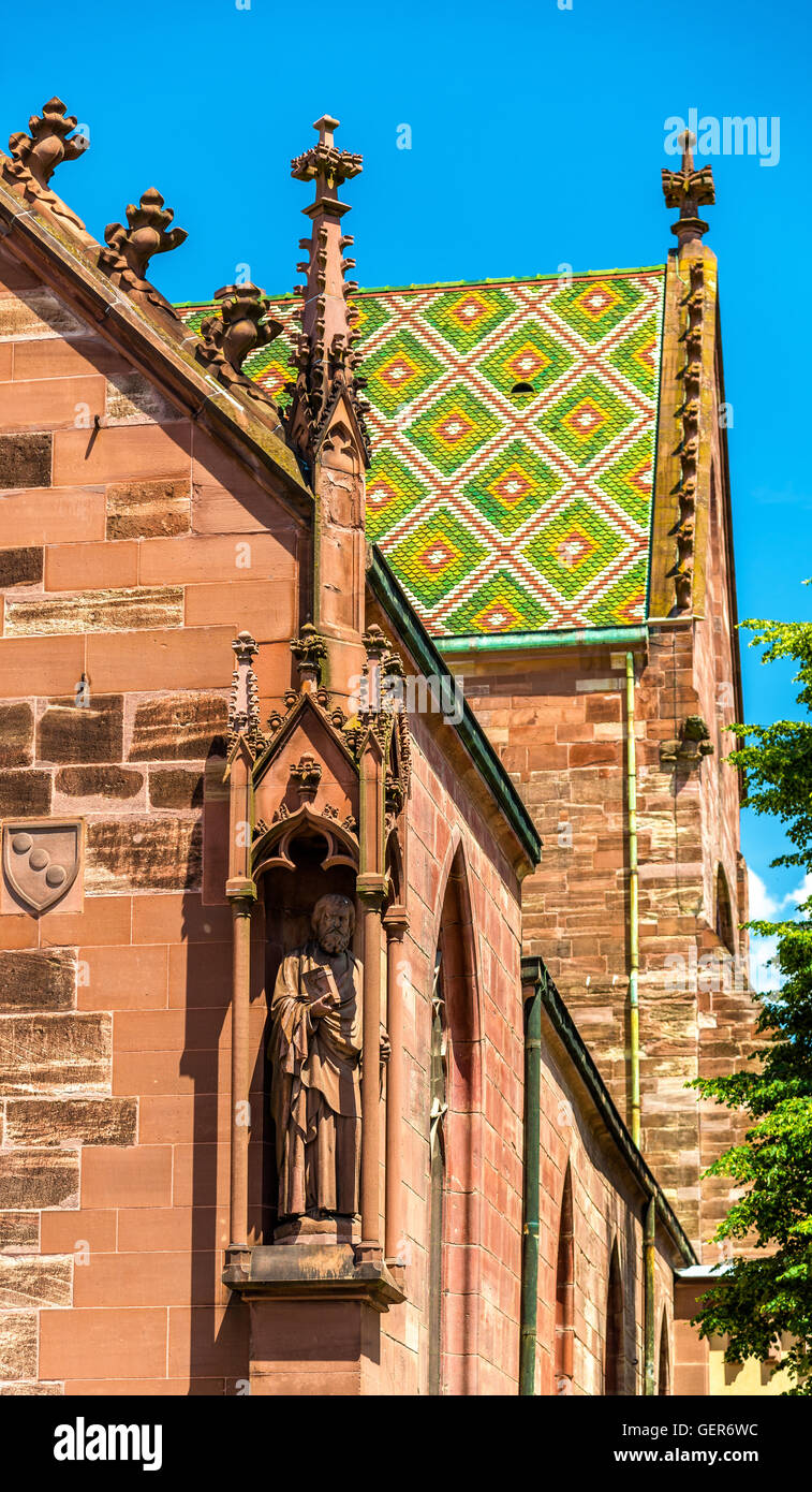 View of the Basel Minster Cathedral Stock Photo - Alamy
