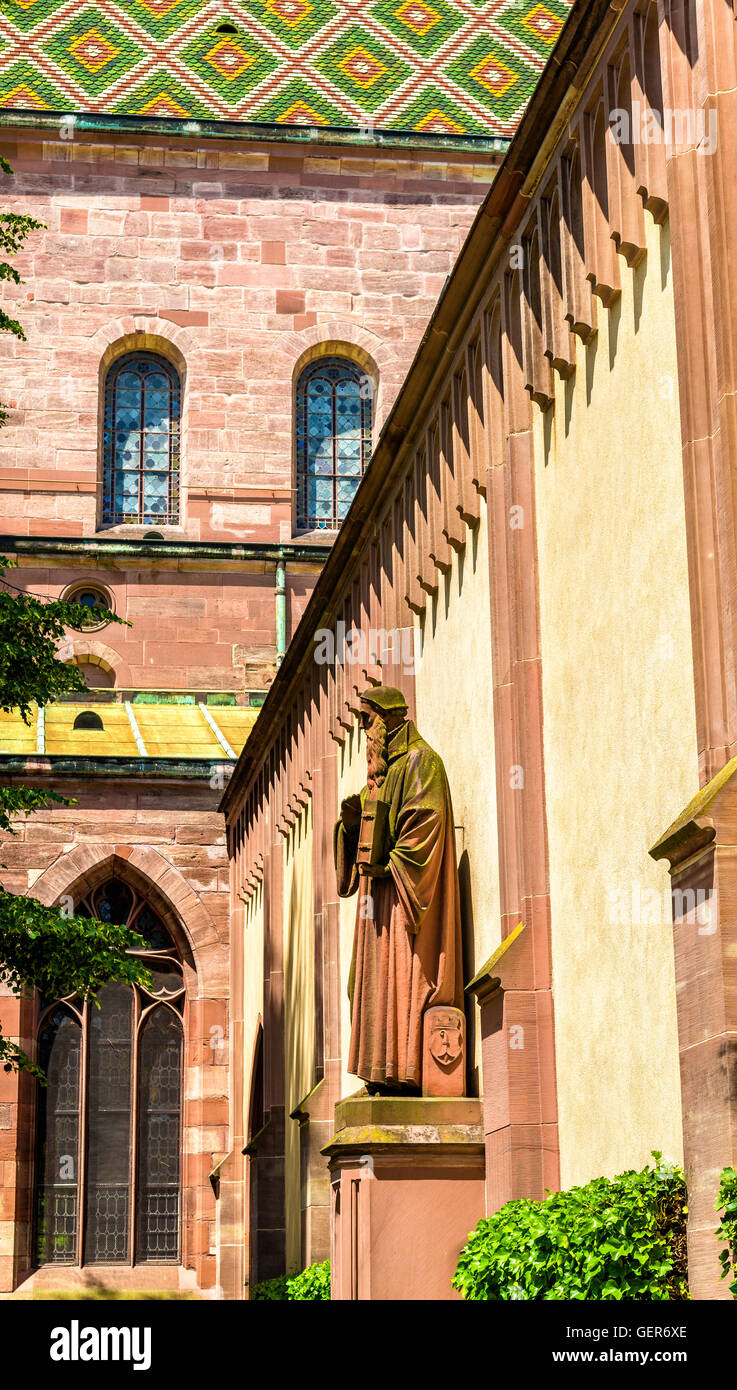 View of the Basel Minster Cathedral Stock Photo - Alamy