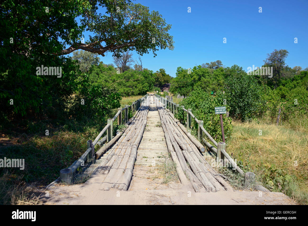 Bridge, Khwai river, Botswana Stock Photo - Alamy