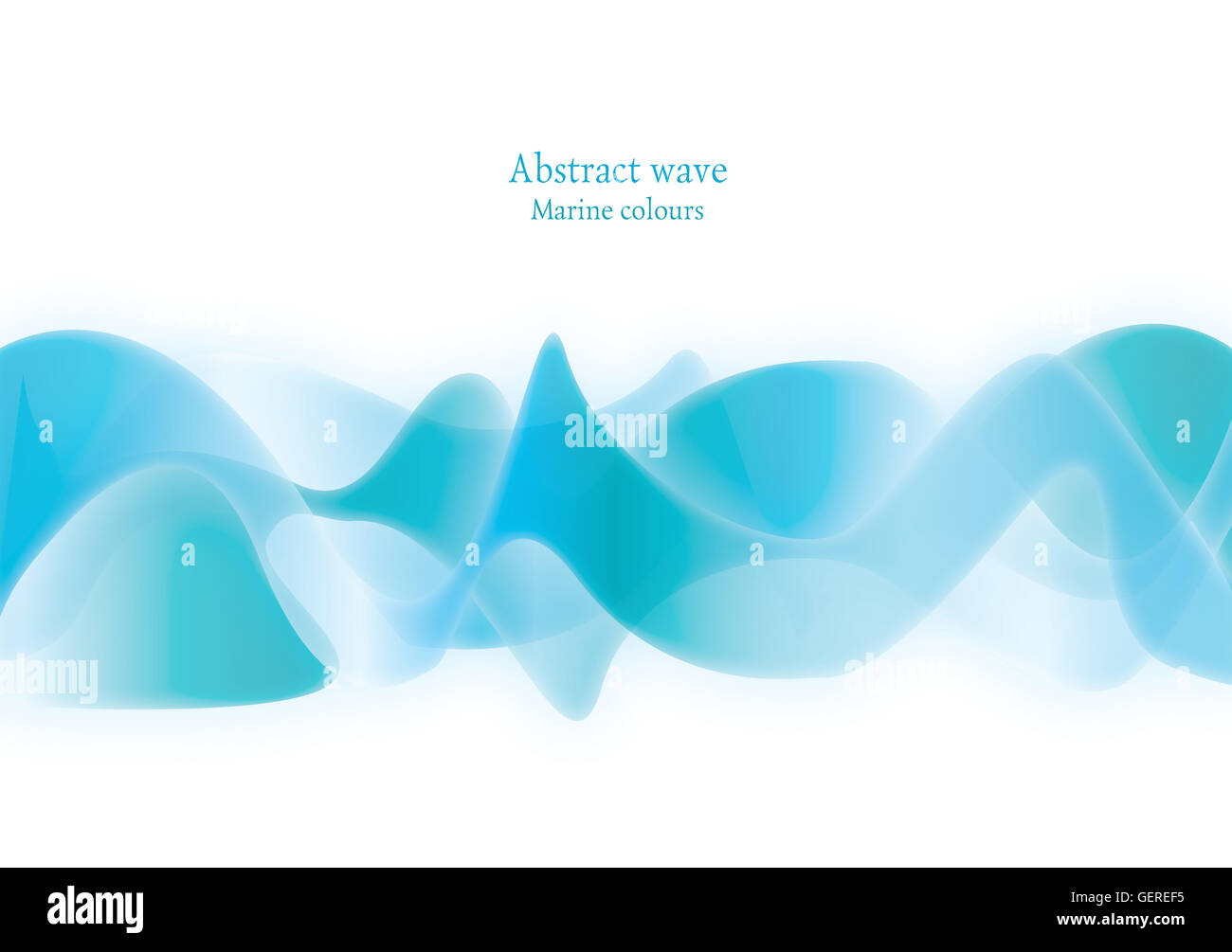 Background in marine colours, abstract wave. Raster illustration Stock ...