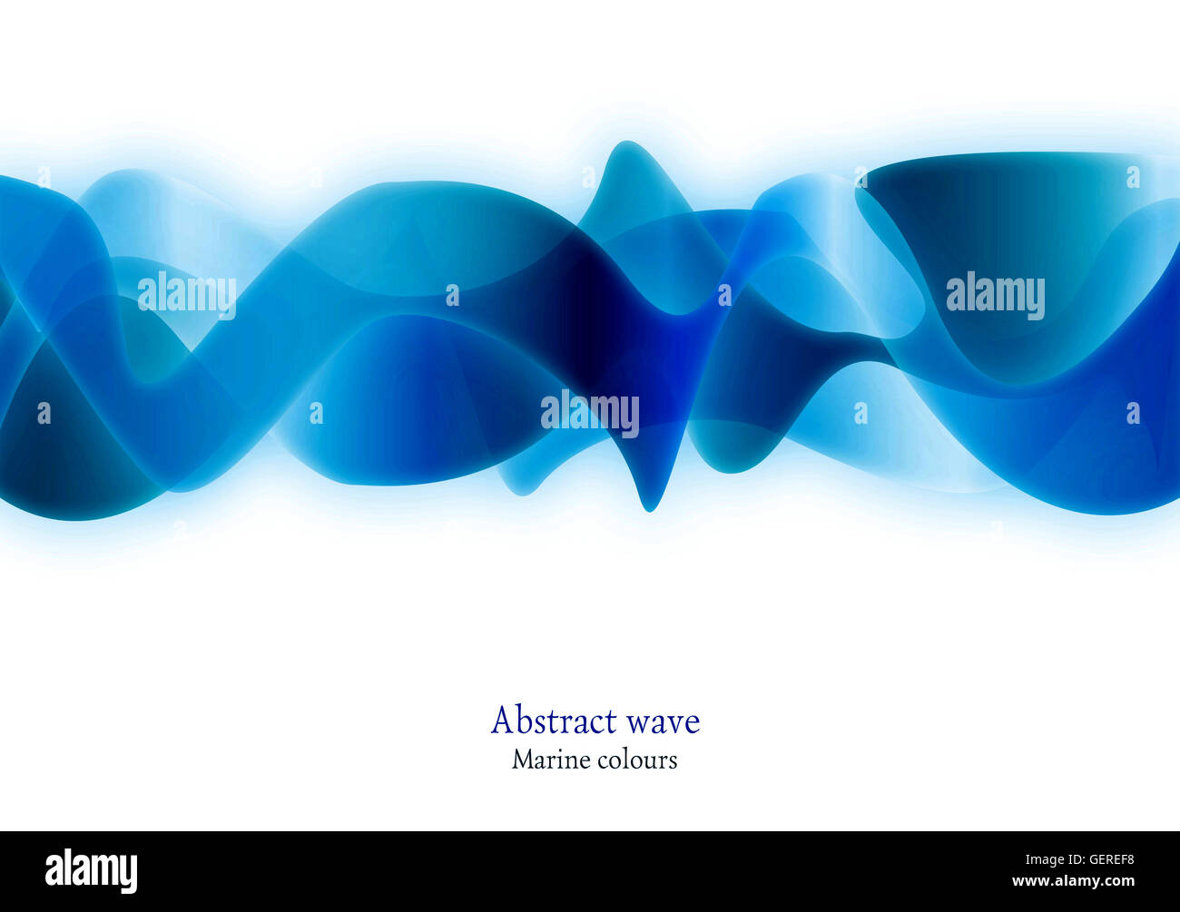 Background in marine colours, abstract wave. Raster illustration Stock ...