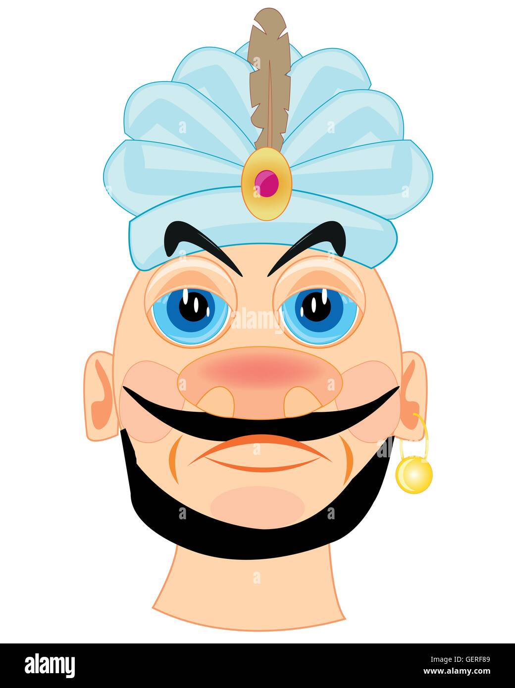 Portrait of the sultan in turban Stock Vector Image & Art - Alamy