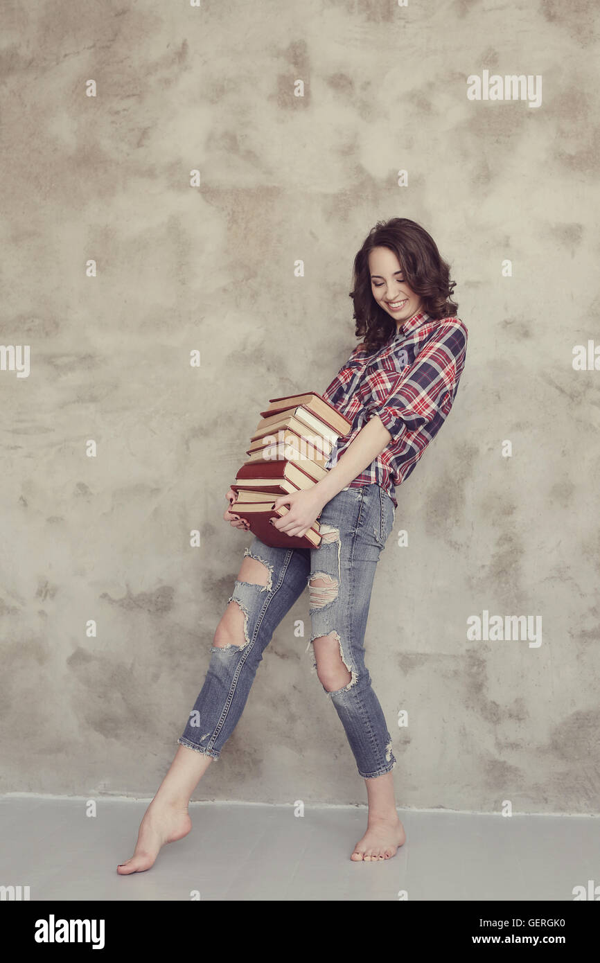 Barefoot college girl hi-res stock photography and images - Alamy