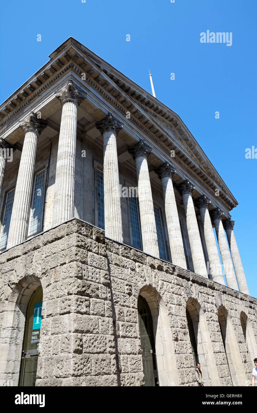 View of the classical Town Hall with it’s impressive columns in ...