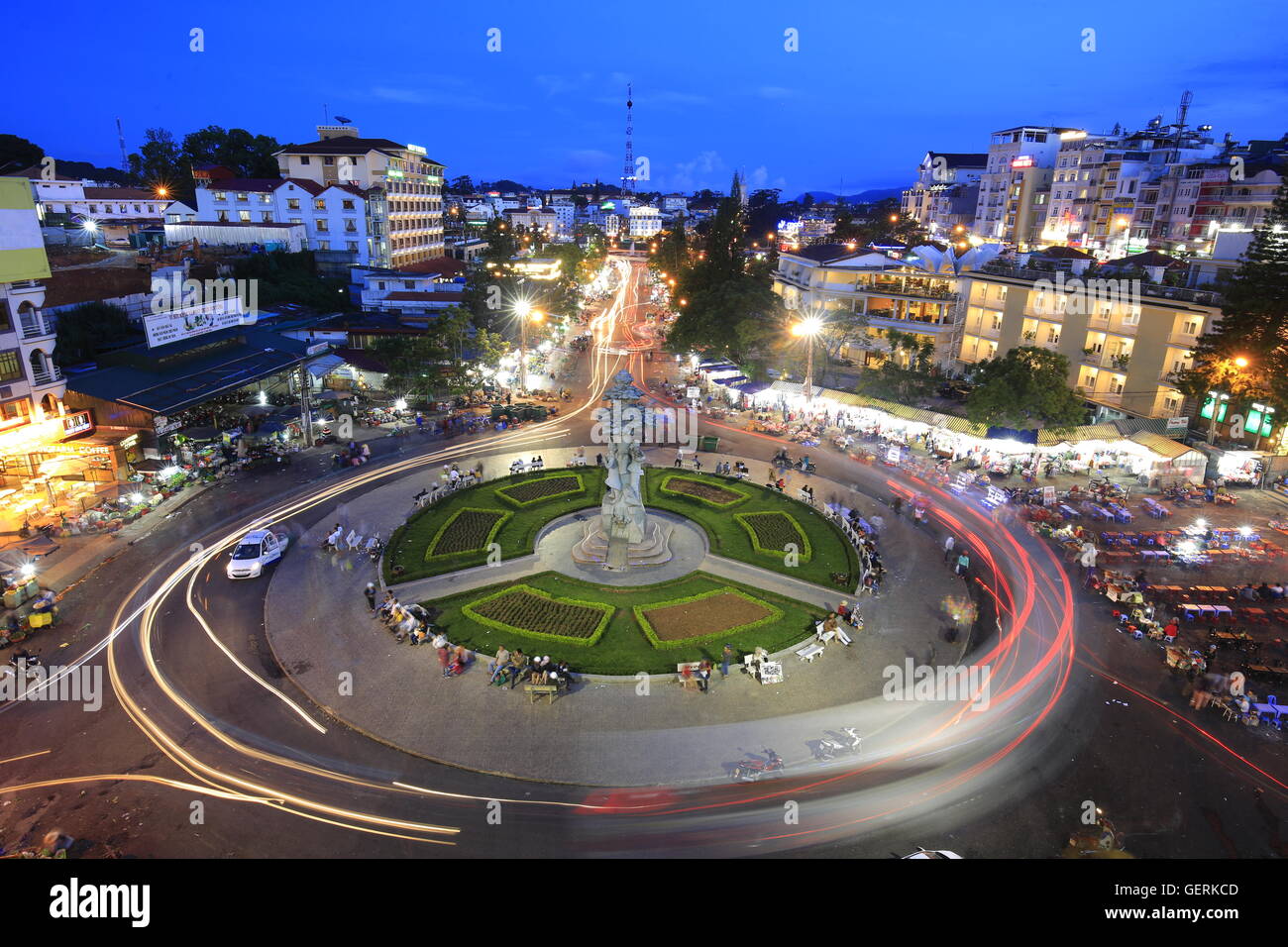 City night light, Dalat, Vietnam Stock Photo - Alamy
