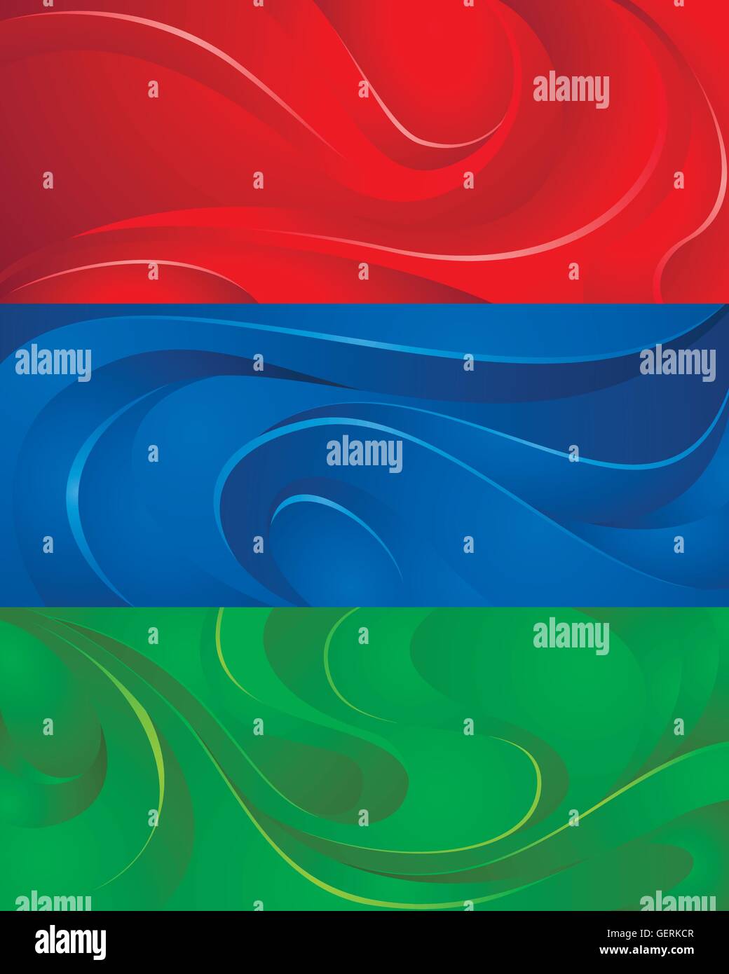 Vector illustration of a three backgrounds with waves Stock Vector ...