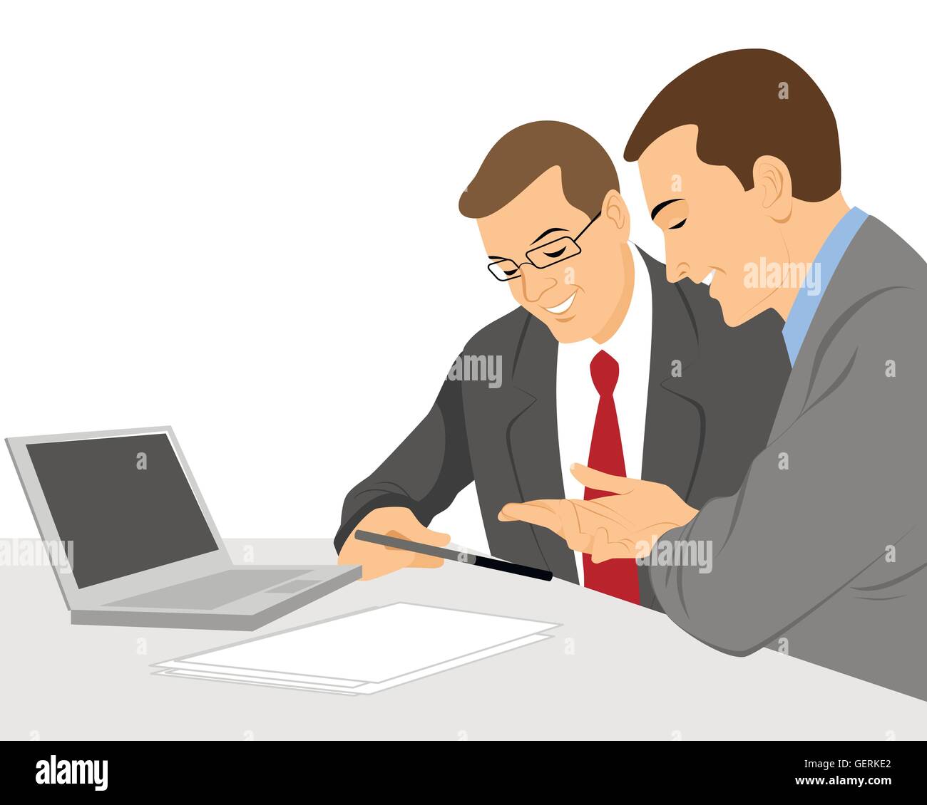 Business discussion concept two Stock Vector Images - Alamy