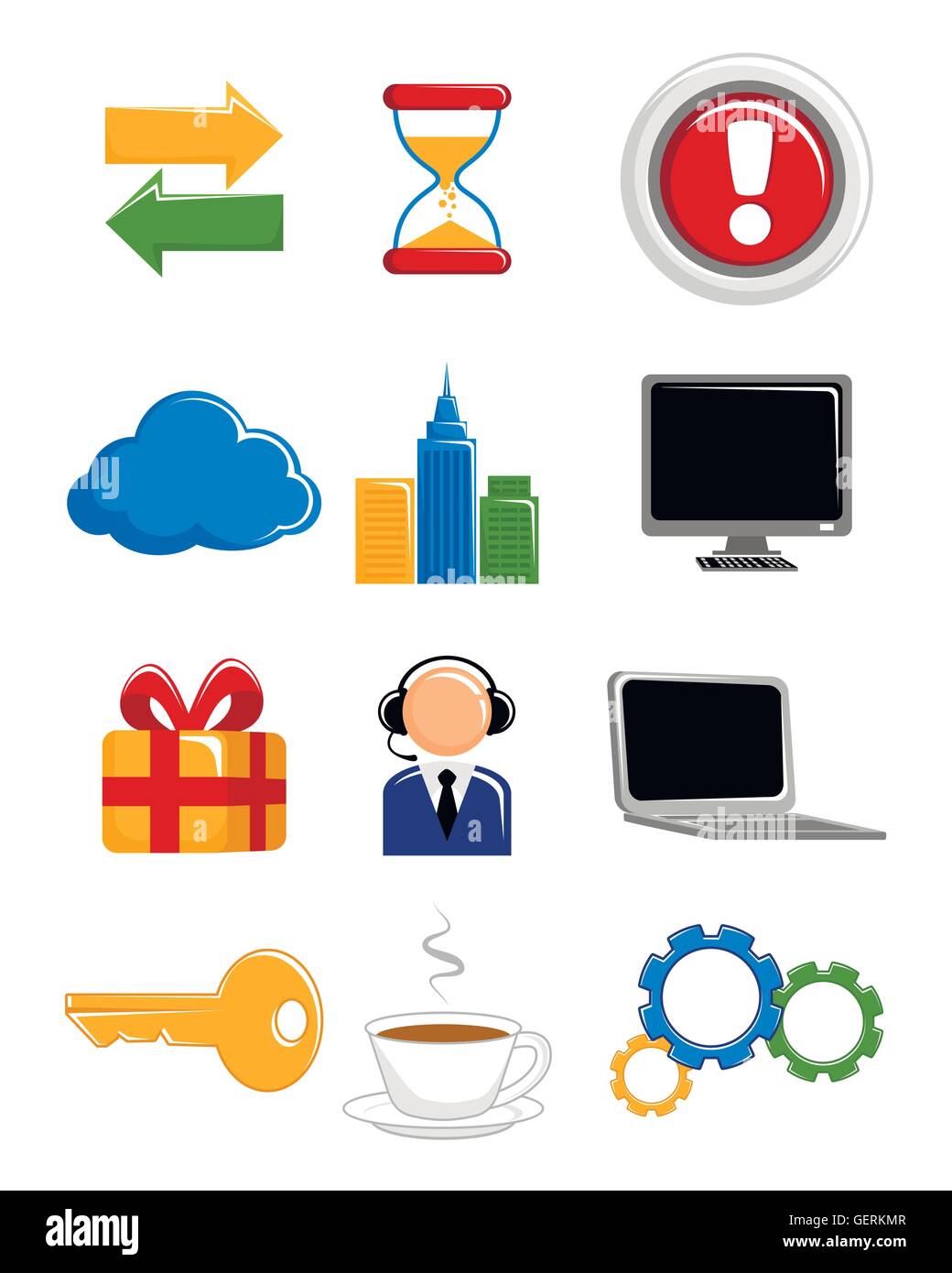 Vector illustration of a web icons set Stock Vector Image & Art - Alamy