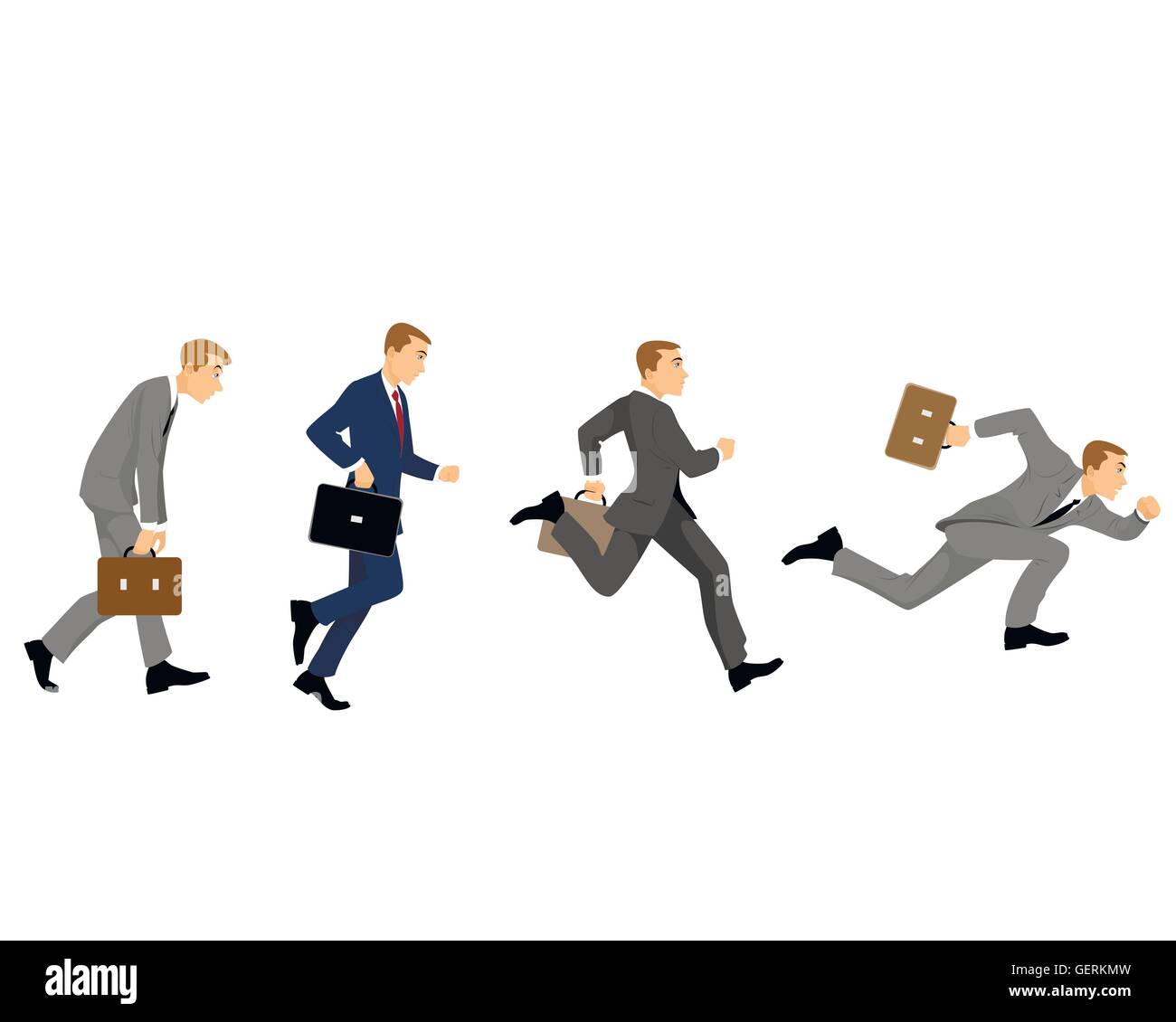 Vector illustration of a different speed in business Stock Vector Image ...