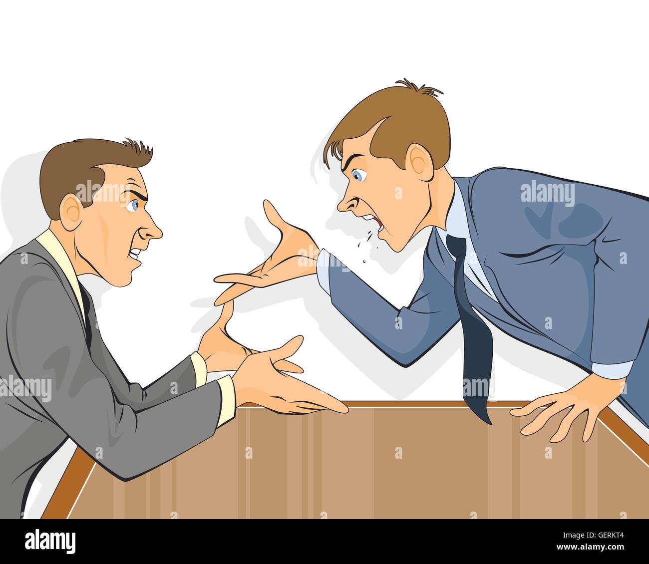 Vector illustration of a businessman dispute in office Stock Vector ...