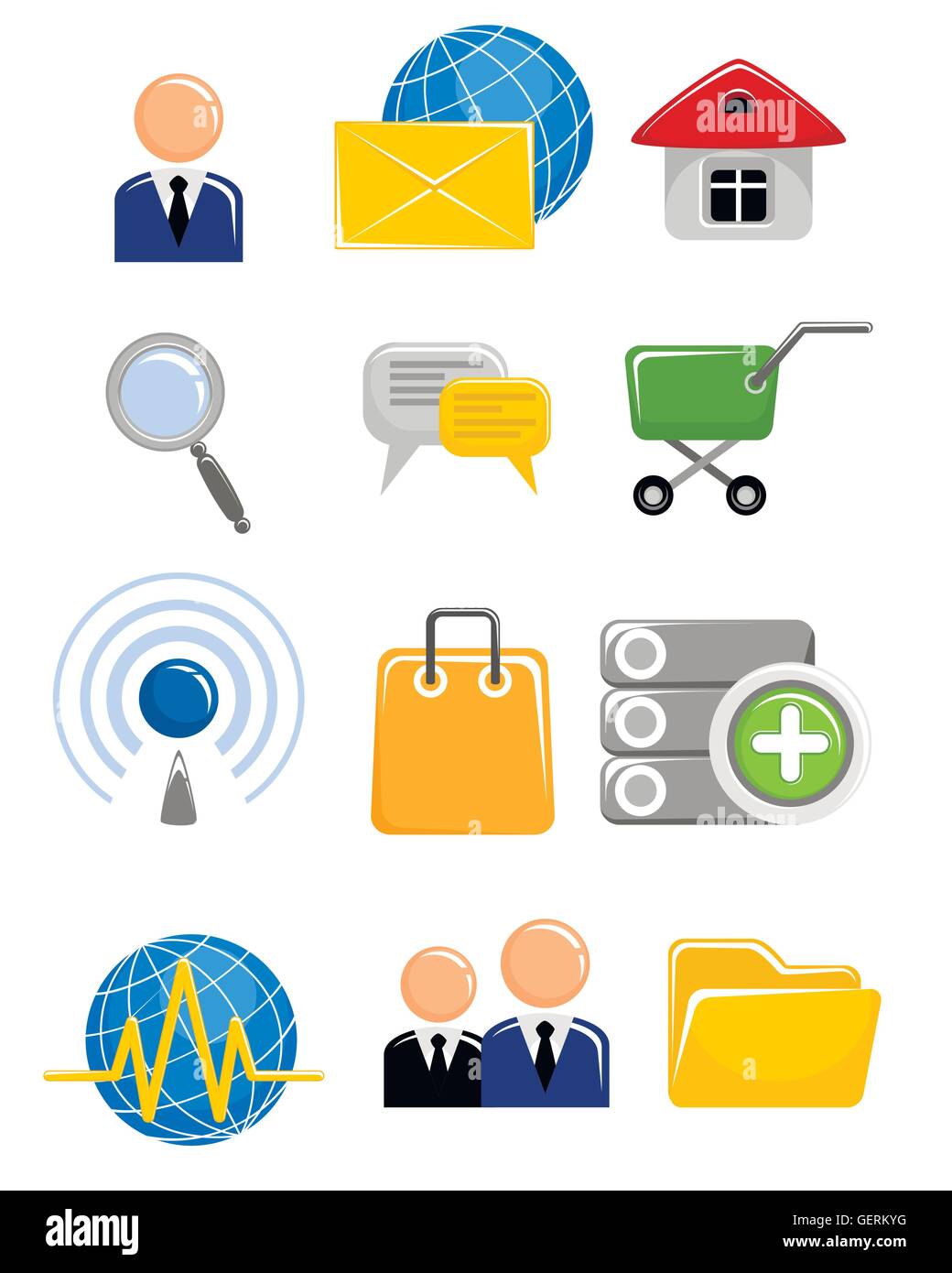 Vector illustration of a web icons set Stock Vector Image & Art - Alamy